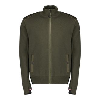Moncler Homme, Pulls, Vert, Taille: S Quilted Zip Cardigan