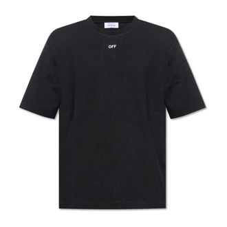 Off-white Homme, Tops, Noir, Taille: XL T-shirt avec logo