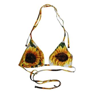 Dolce & Gabbana Femme, Maillots de bain, Multicolore, Taille: 38 FR Haut de bikini &agrave; nouer