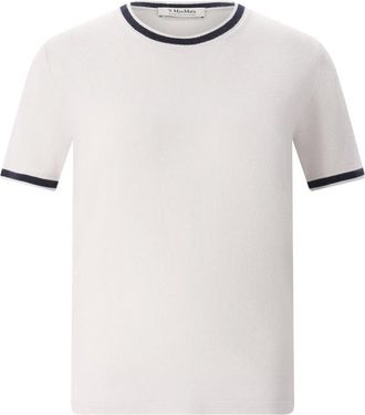 Max Mara Femme, Pulls, Beige, Taille: 42 FR Maille &agrave; col rond