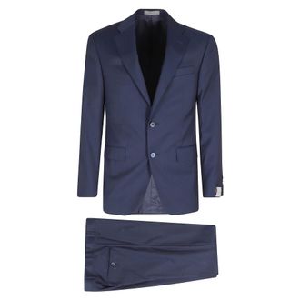 Corneliani Homme, Costumes, Bleu, Taille: L Abito Lana Twill 130s