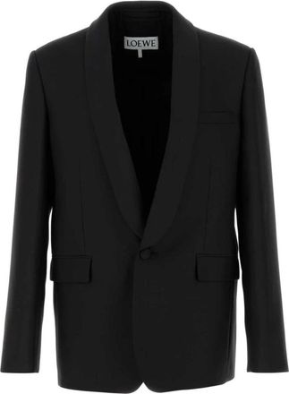 Loewe Homme, Vestes, Noir, Taille: L Veste Blazer Crois&eacute;e &agrave; Revers Ch&acirc;le