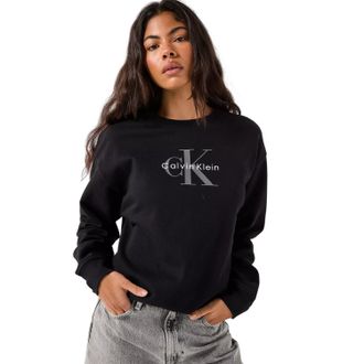 Calvin Klein Sweatshirt f&uuml;r Damen, Lang&auml;rmlig (Schwarz)