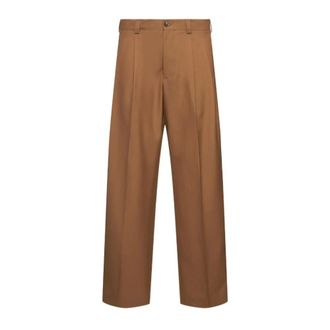 Laneus Homme, Pantalons, Brun, Taille: S Pantalon en flanelle de chameau