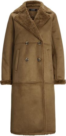 Ralph Lauren Faux-Fur & Faux-Suede Coat