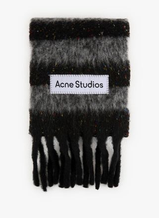 Acne Studios Echarpe &agrave; rayures en laine et soie m&eacute;lang&eacute;es