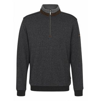 Bugatti Homme, Pulls, Gris, Taille: L Pull &eacute;l&eacute;gant pour homme avec fermeture &eacute;clair