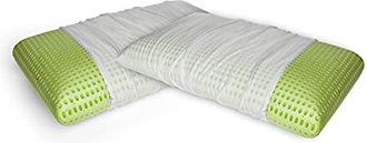 Dmora Talamo Italia - Talamo Italia 2er-Set Kissen für das Bett, 100% Made in Italy, Abnehmbares Seifen-Kissen aus perforiertem Memory-Schaum, hypoallergen 