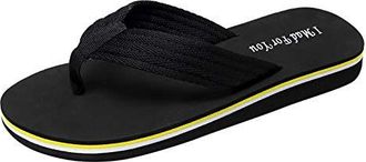 Generic Tongs amusantes pour homme - Claquettes, Sandales - Pour lété - 44 - Pour la plage - Pour lintérieur et lextérieur, Noir, 45