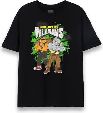 Teenage Mutant Ninja Turtles T-Shirt Mens TMNT Méchants Noirs Top - X-Large