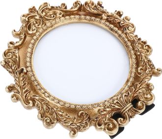 Luxshiny Runder Resin Bilderrahmen Vintage Europäischer Fotorahmen Für Und Tischdekoration Hochwertiger Langlebiger Rahmen Mit Kunstvollen Verzierungen Für Ihr