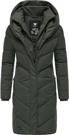 Ragwear Natalka Manteau dhiver chaud matelassé long imperméable avec capuche pour femme Intl XS à 6XL, M