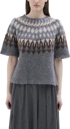 PDR Phisique Du Role Pull Court Manches Courtes Norv&eacute;gien - Femme - Pulls - Gris - Taille: 36 FR