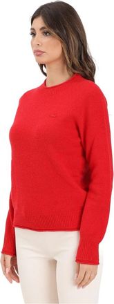 Lacoste Femme, Pulls, Rouge, Taille: 46 FR Maille Col Rond