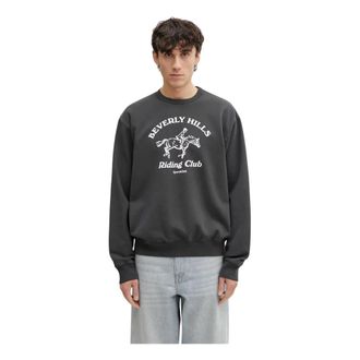 Sporty & Rich Riding Club Rundhals-Sweatshirt - - Sweatshirts & Hoodies - Herren - Grau - XS