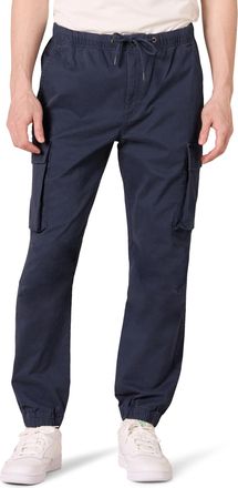 Amazon Essentials Herren Cargo-Jogginghose mit normaler Passform und Kordelzug an der Taille, Marineblau, XXL