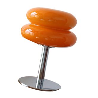 CHICIRIS LUCKDANO Eiertarte Tischlampe S&uuml;&szlig;es Entz&uuml;ckendes Schreibtisch Hellglas USB mit Weicher Schlafzimmer B&uuml;ro ohne Strobe Energieeffizient (ORANGE)