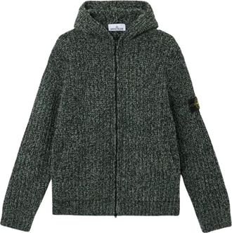 Stone Island Gilet Maille - Homme - Sweatshirts et sweats &agrave; capuche - Vert - Taille: S