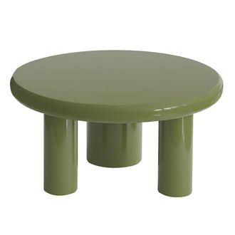 Oviala Couchtisch, rund, 100 cm, MDF, lackiert, Olivgr&uuml;n