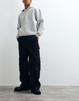 Cotton On Pantalon cargo ultra baggy - Noir