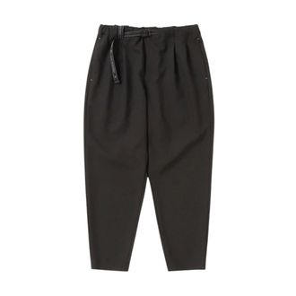 And Wander Homme, Pantalons, Noir, Taille: XL PE Melange Twill Wide Pants