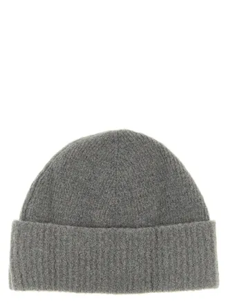 Ami AM341795BM Ribbed Alpaca-Wool Blend Beanie - Grey