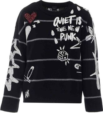 Pinko Pull Col Rond - Noir