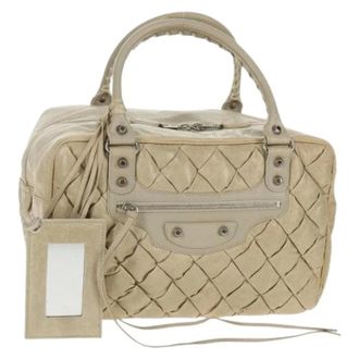 Balenciaga Sac &agrave; main en cuir Pre-owned - Femme - Pre-owned - Beige - Taille: ONE Size