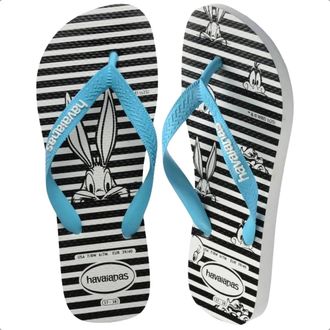Havaianas Herren HAV. Top Warner Logomania Flipflop, Wei&szlig;/Blau