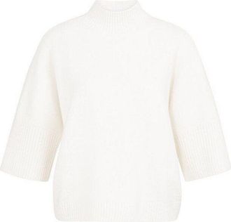 YaYa Stehkragenpullover Pullover mit gerippten &Auml;rmeln