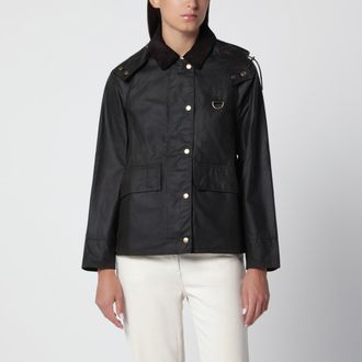 Barbour Navyblaue Jacke aus gewachster Baumwolle