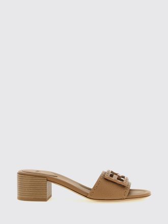 Fendi Mules Baguette en cuir de veau &agrave; talon moyen avec monogramme FF