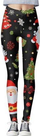 Generic Legging de sport 2026 pour femme - Imprim&eacute; de No&euml;l - Taille haute, vert militaire, XXL