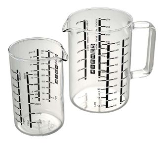 Simax Bohemia Messbecher-Set 2-TLG, Glas, Transparent, 9.5 x 8.3 x 13.3 cm, 2-Einheiten 172