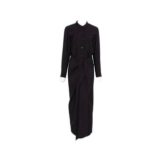 Emporio Armani Femme, Robes, Noir, Taille: 40 FR Fluid Techno Rayon Dress