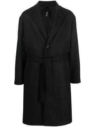 Hev&ograve; manteau &agrave; simple boutonnage - Noir