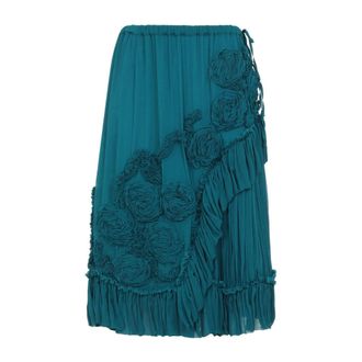 Dries Van Noten Femme, Jupes, Bleu, Taille: 38 FR Sammy Bis Midi Skirt