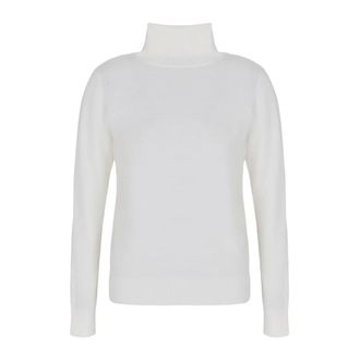 A|X Armani Exchange Femme, Pulls, Blanc, Taille: 42 FR Pull Blanc en Laine Douce Dolcevita