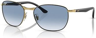 Ray-Ban Rb3702 Sonnenbrillen Schwarz Fassung Blau Glas 57-18