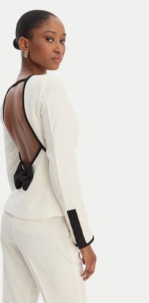 Marella Bluse Scacco 2613111013 &Eacute;cru Slim Fit