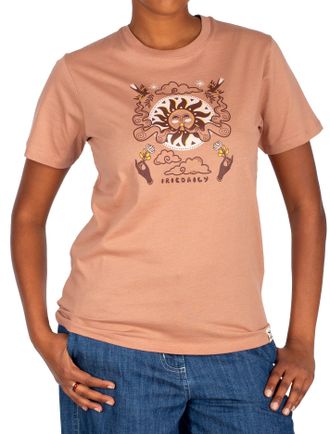 Iriedaily T-Shirt Smokin Sun, Bio-Baumwolle, Cedar Rose, M