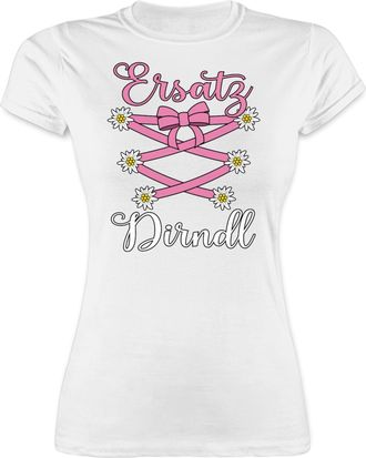Shirtracer Shirt Damen - Kompatibel mit Oktoberfest - Ersatz Dirndl - XXL - Wei&szlig; - t-Shirt, Druck, Oktoberfest, trachtenshirt bayrische Tshirt ersatz+Dirndl+Tshi