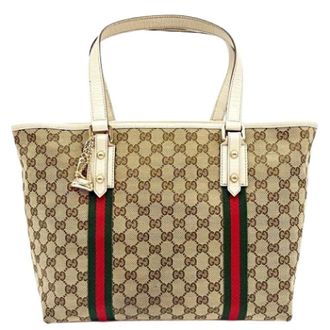 Gucci Sac cabas pr&eacute;-aim&eacute; en toile GG - Femme - Pre-owned - Beige - Taille: ONE Size