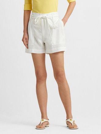 Lauren Ralph Lauren Stoffshorts 200862093001 Weiß Relaxed Fit