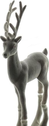 Gasper Weihnachtsdeko Hirsch Braun beflockt 29 cm - Kunststoff