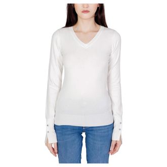 Guess V-Ausschnitt-Pullover - - Knitwear - Damen - Wei&szlig; - M