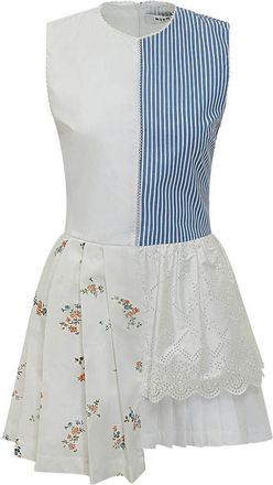 Msgm M. S.G. M. Robe Courte - Blanc