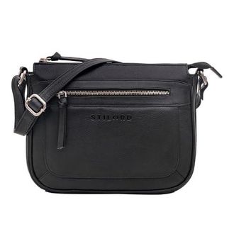 STILORD Philine Petit Sac Bandouliere Femme Cuir Veritable Noir Sac a Main Port&eacute; &Eacute;paule &Eacute;l&eacute;gant Besace Crossbody Tendance et L&eacute;ger avec Sangle R&eacute;glable Compar