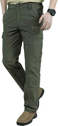 Generic Pantalon de jogging long et l&eacute;ger pour homme - Pantalon de sport avec plusieurs poches - Pantalon de loisirs vintage - Pantalon de travail a&eacute;r&eacute; - Coup