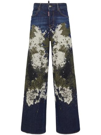 Dsquared2 jean à effet taches de peinture - Bleu